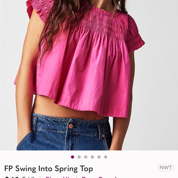 Free People | Tops | Free People Swing Into Spring Top | Poshmark